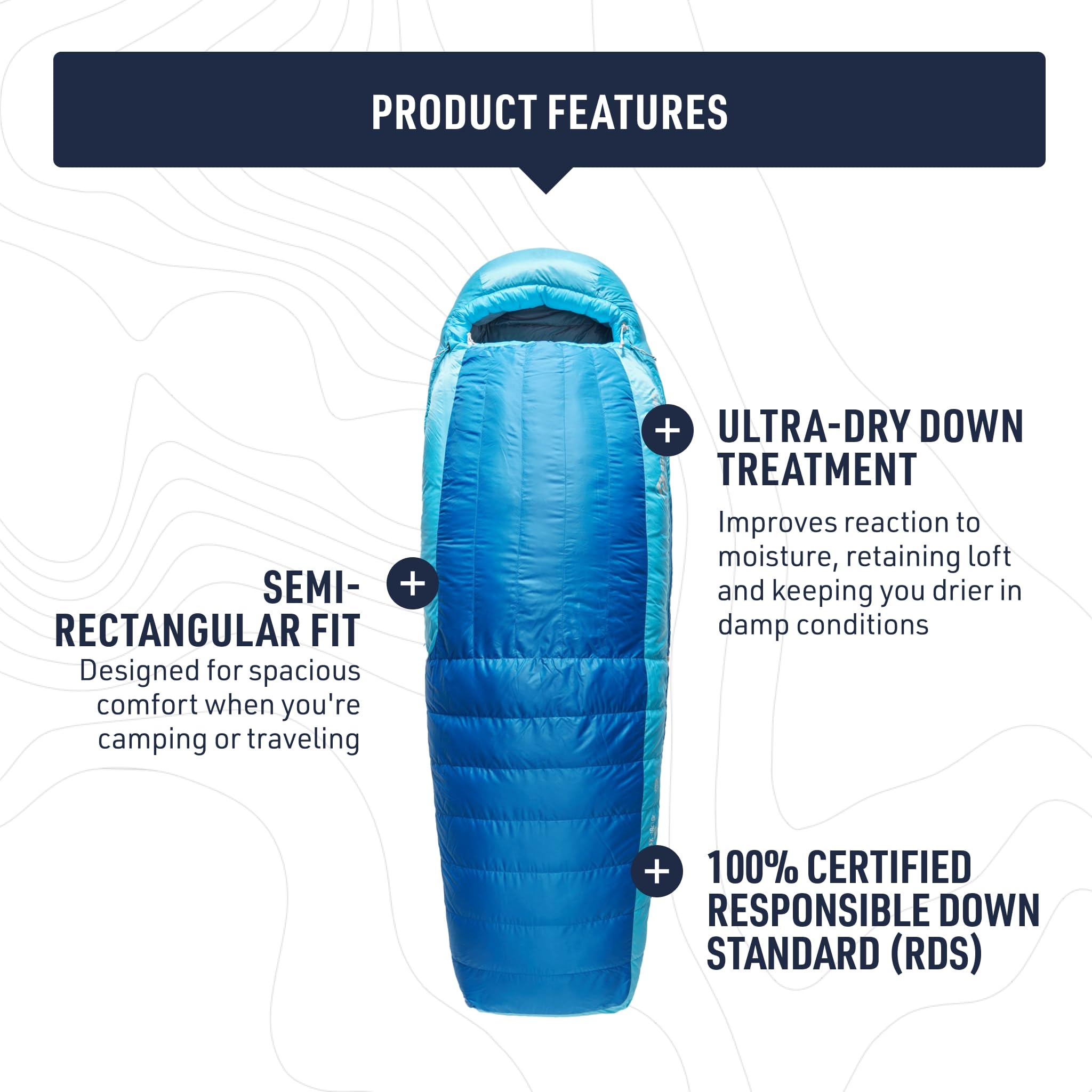 Sea to Summit Trek Down Sleeping Bag, 18-Degree, Regular