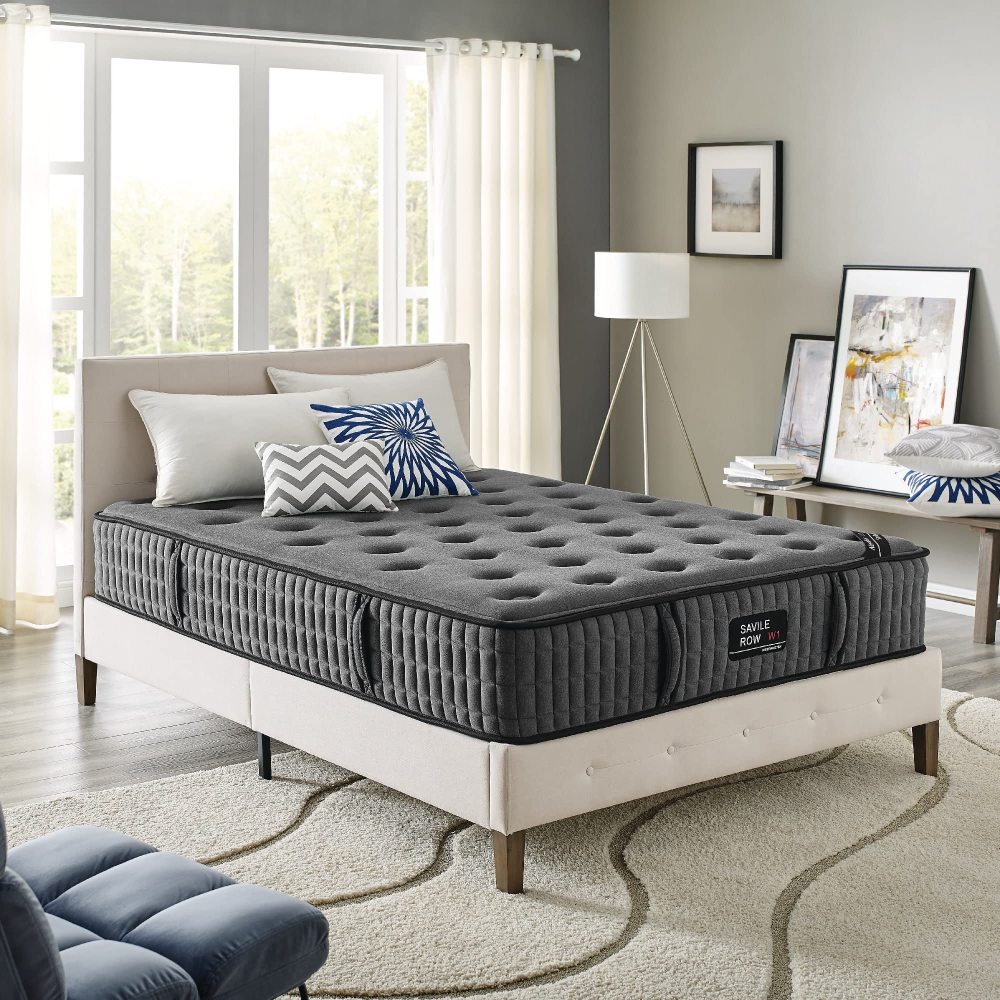 Savile Row Hybrid Euro Top 14.5 Inch Mattress, Twin XL