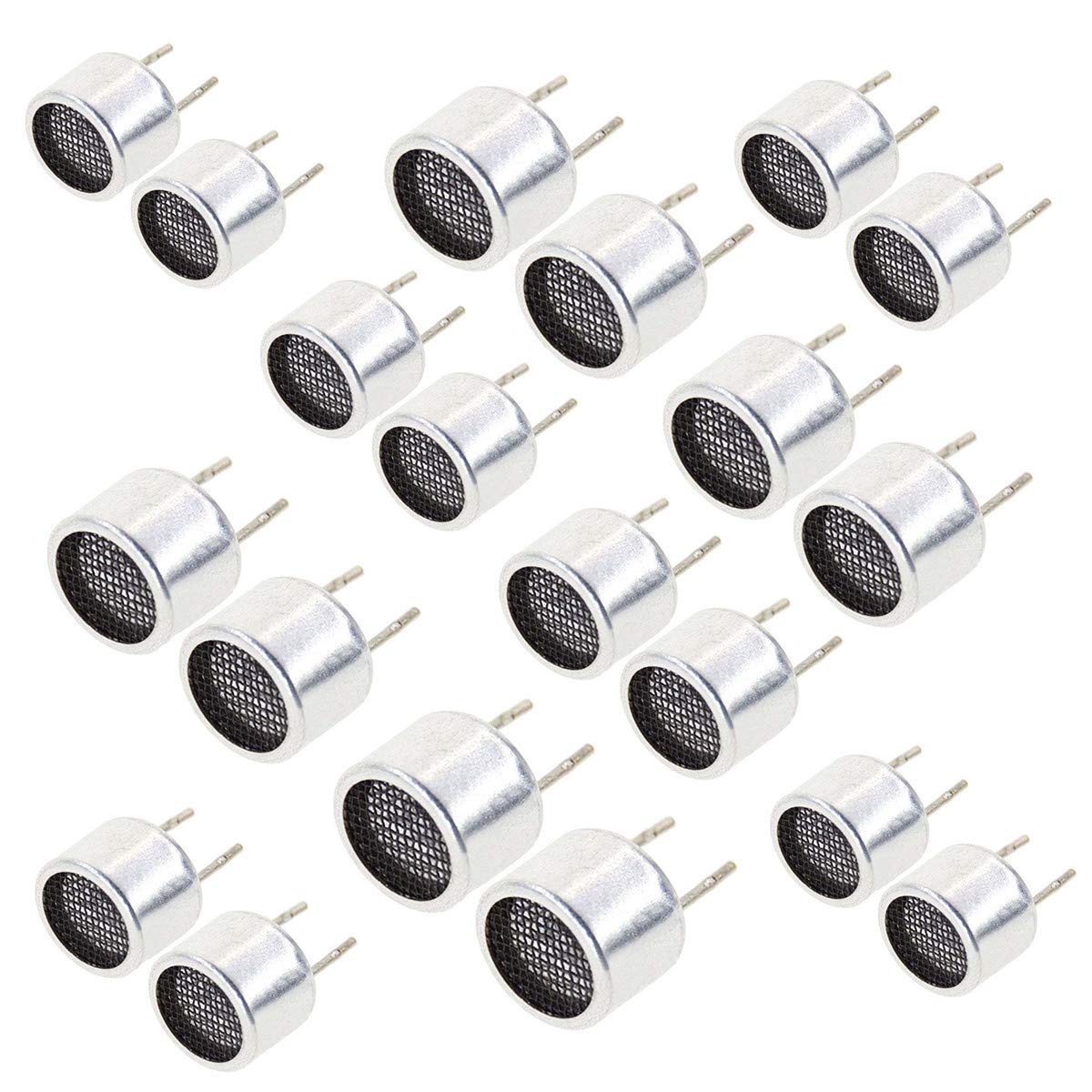 SUBALIGU 20pcs TCT40-16R/T 16mm Split Ultrasonic Sensor Ultrasonic Transceiver Probe 10 Transmitters + 10 Receivers T+R Ultrasonic Sensor Set