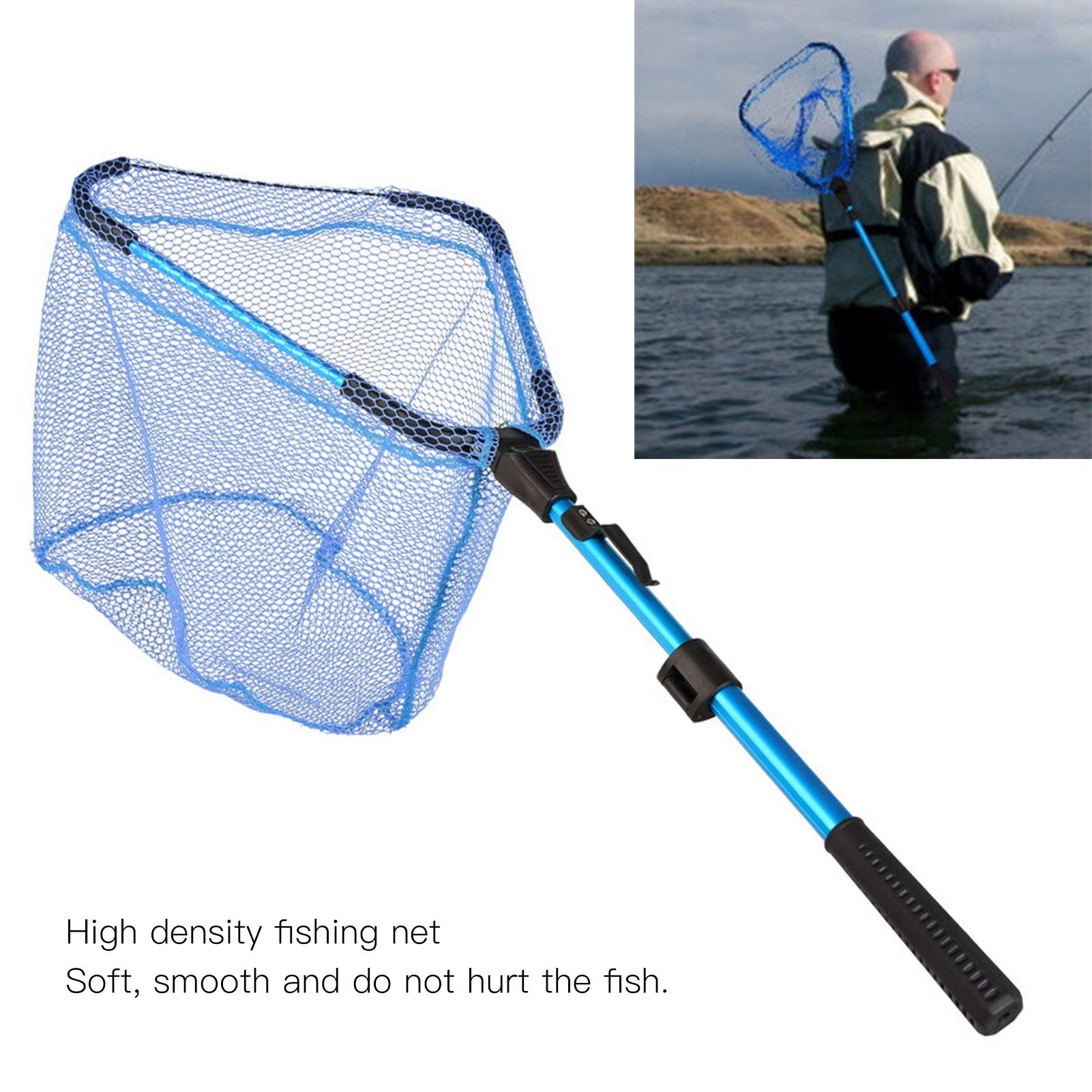 Telescopic Fishing Net, Fishing Net, Compact Size Fast Folding Design ABS Components for Fishing Tools Outdoor Fishing