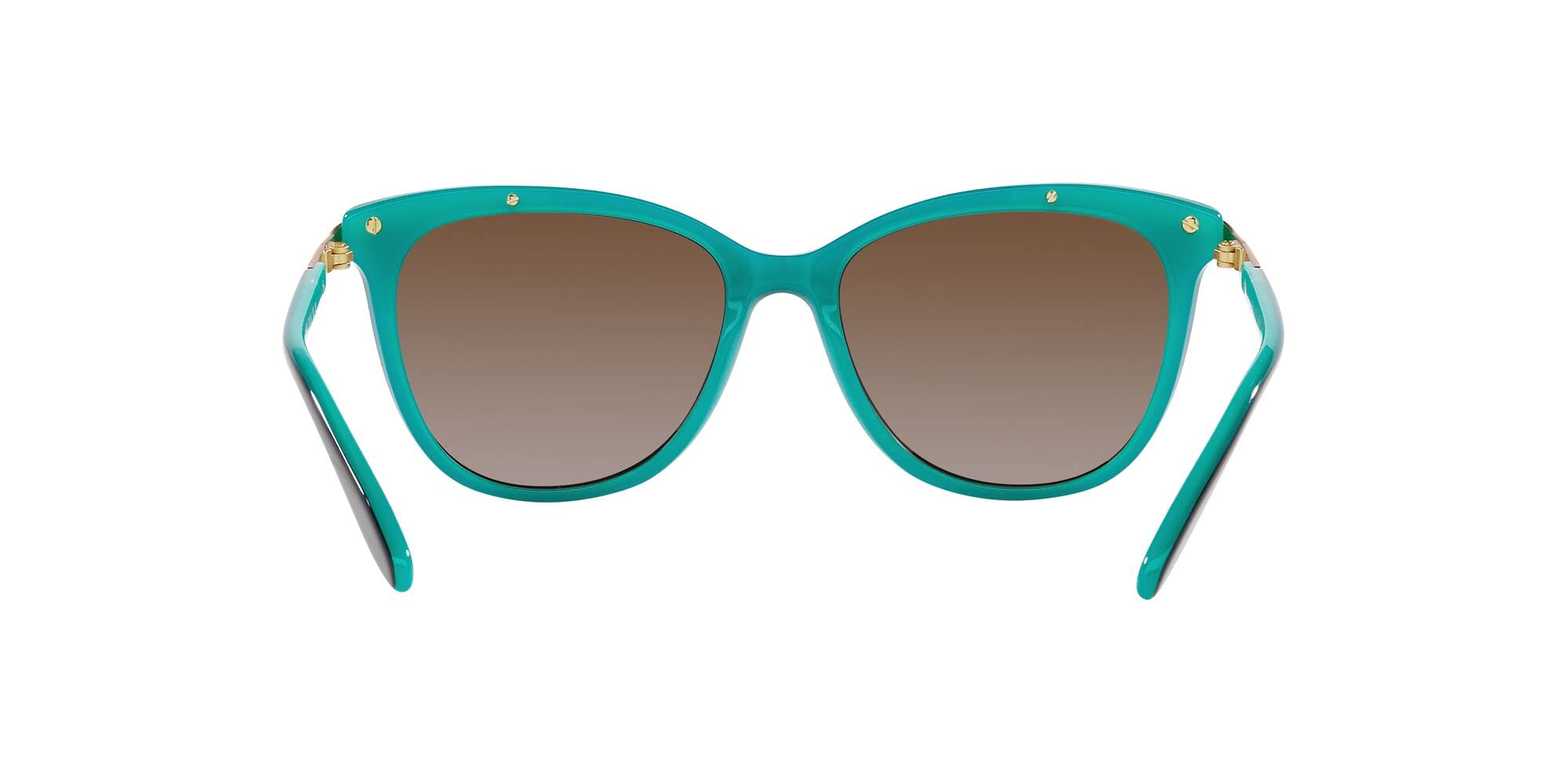 Ralph by Ralph Lauren Women's RA5203 Cat Eye Sunglasses, Shiny Multicolor Havana/Violet Gradient Brown, 54 mm