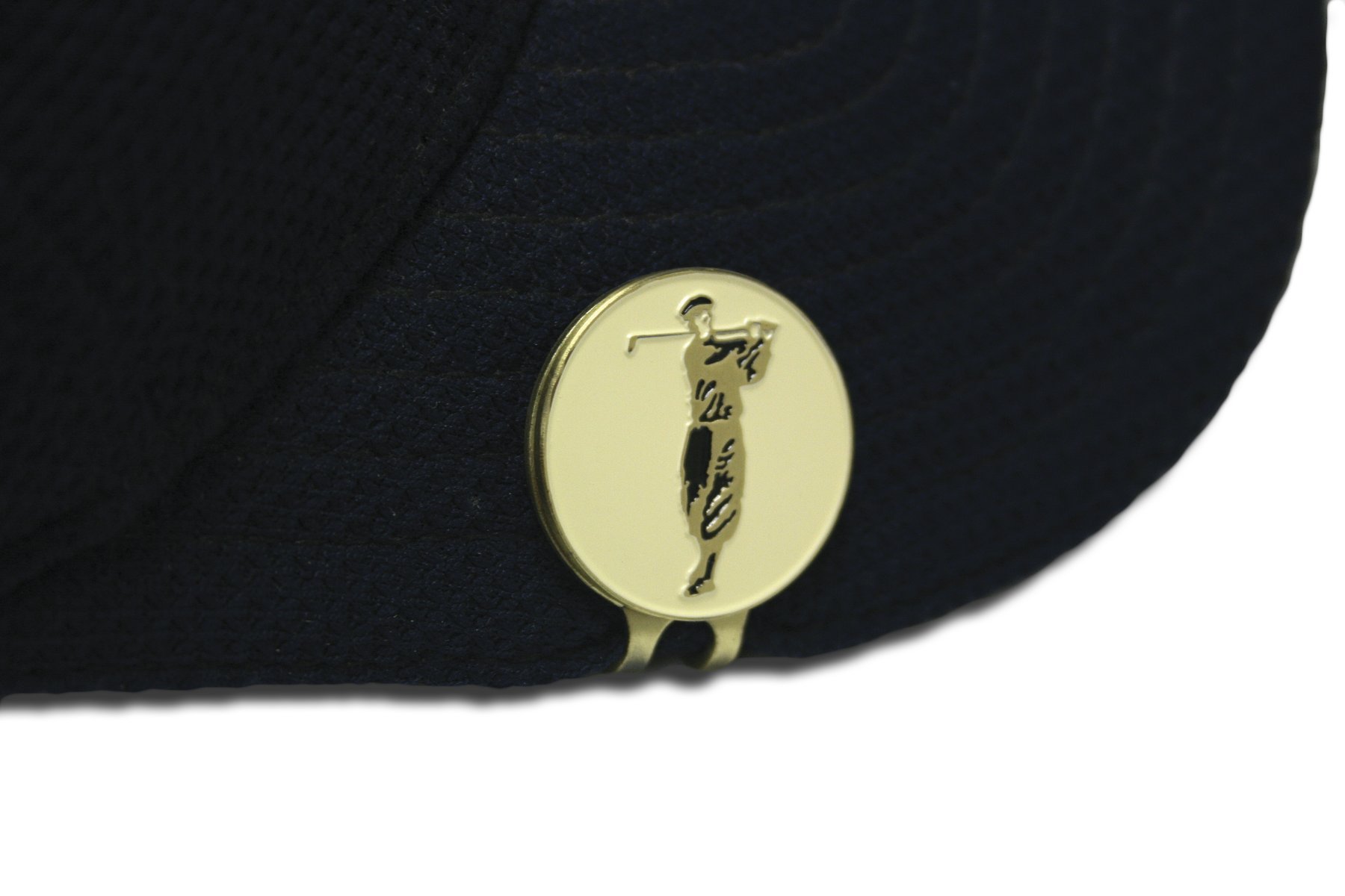 ProActive Sports Antique Brass Visor Clip with Magnetic Golfer Coin Ball Marker