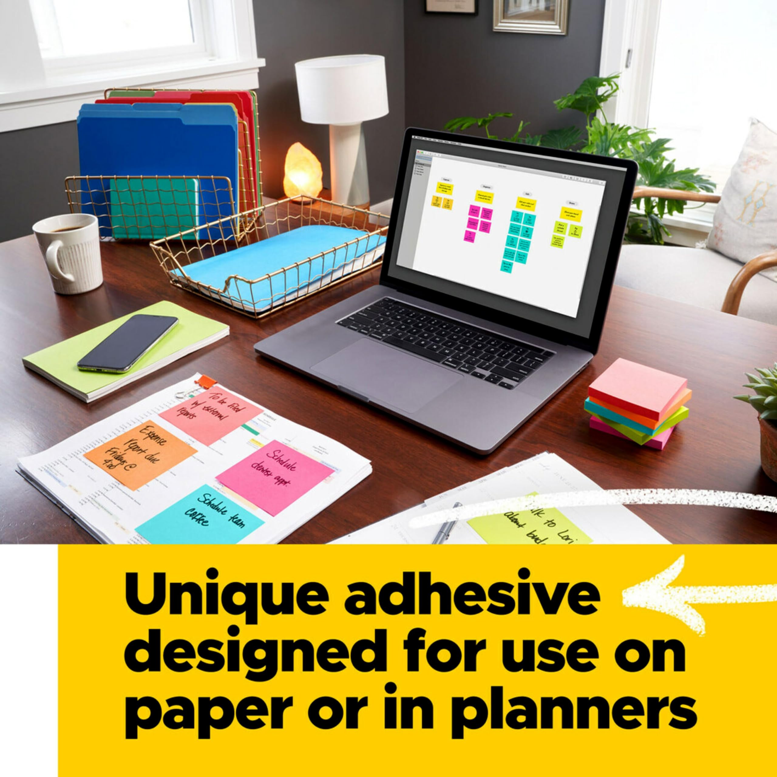 Post-it Pop-up Notes, 3x3 in, 12 Pads, America's #1 Favorite Sticky Notes, Floral Fantasy Collection, Bold Colors, Clean Removal, Recyclable (R330-12AU)