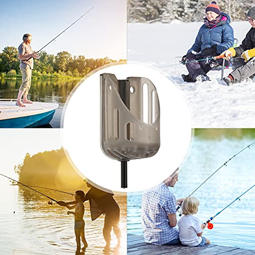 Yeuipea Fishing Feeder Cage, 8Pcs PE Plastic Portable Spring Fishing Feeder Lure Bait Cage Tackle Accessories with Weight(S)