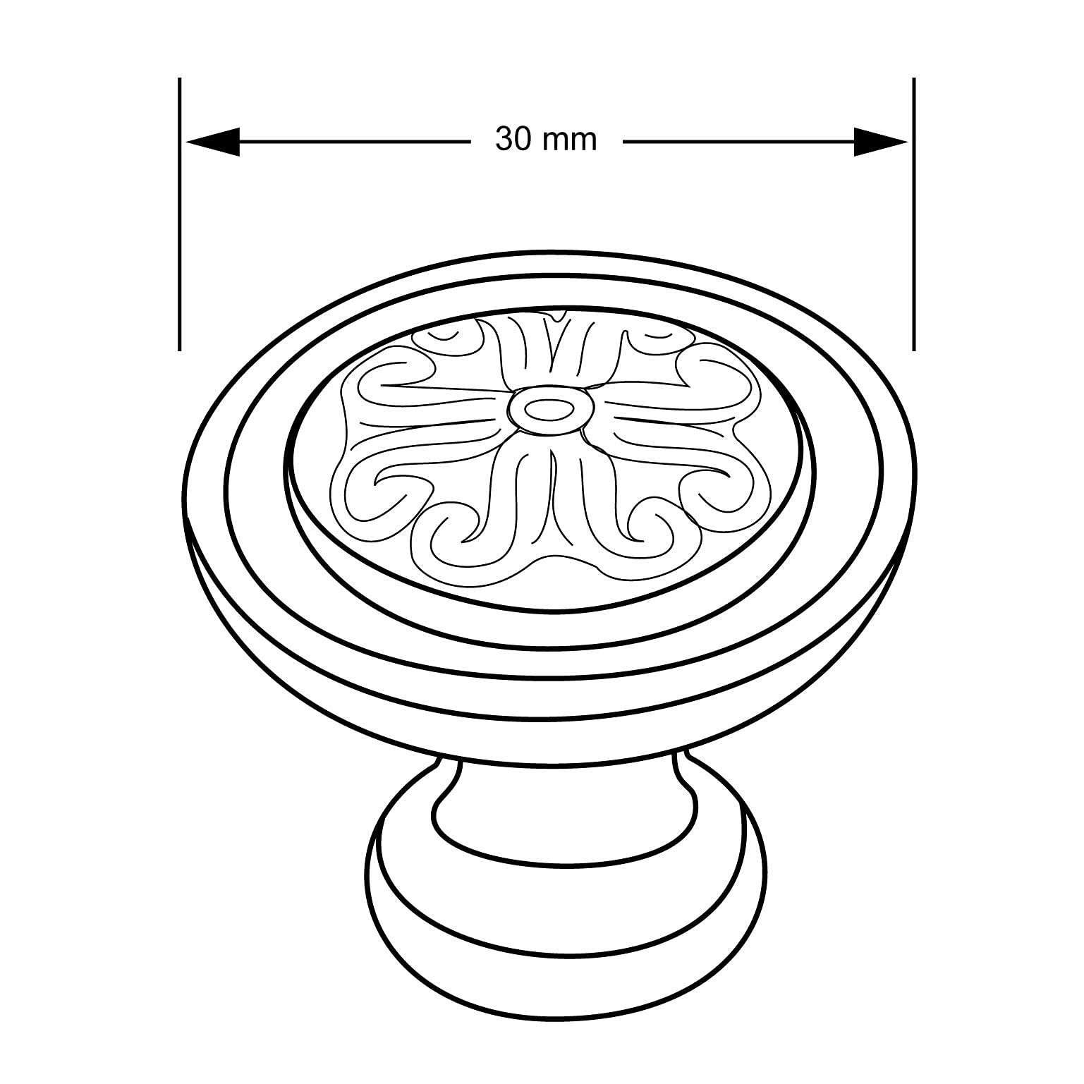 Richelieu Hardware - BP04430AE - Traditional Brass Knob - 044 - Antique English Finish