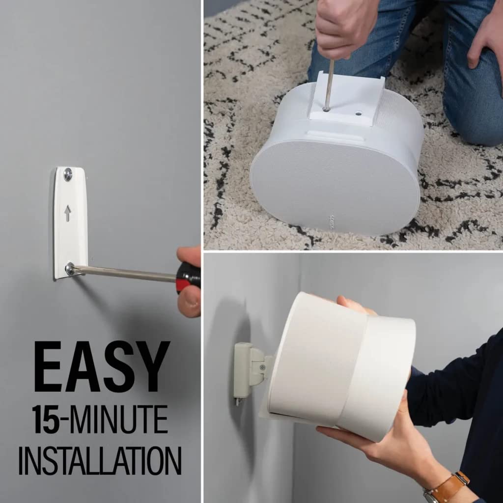 Sanus Wireless Speaker Wall Mount for Sonos Era 300™… (White)