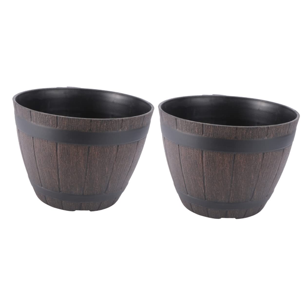 YARNOW 2pcs Pots for Plants Outdoor Plants Wooden Planter Succulents Plants Barrel Planter Succulent Planters Flower Pots Garden Floor Flower Pot Extra Large Wooden Flower Pot