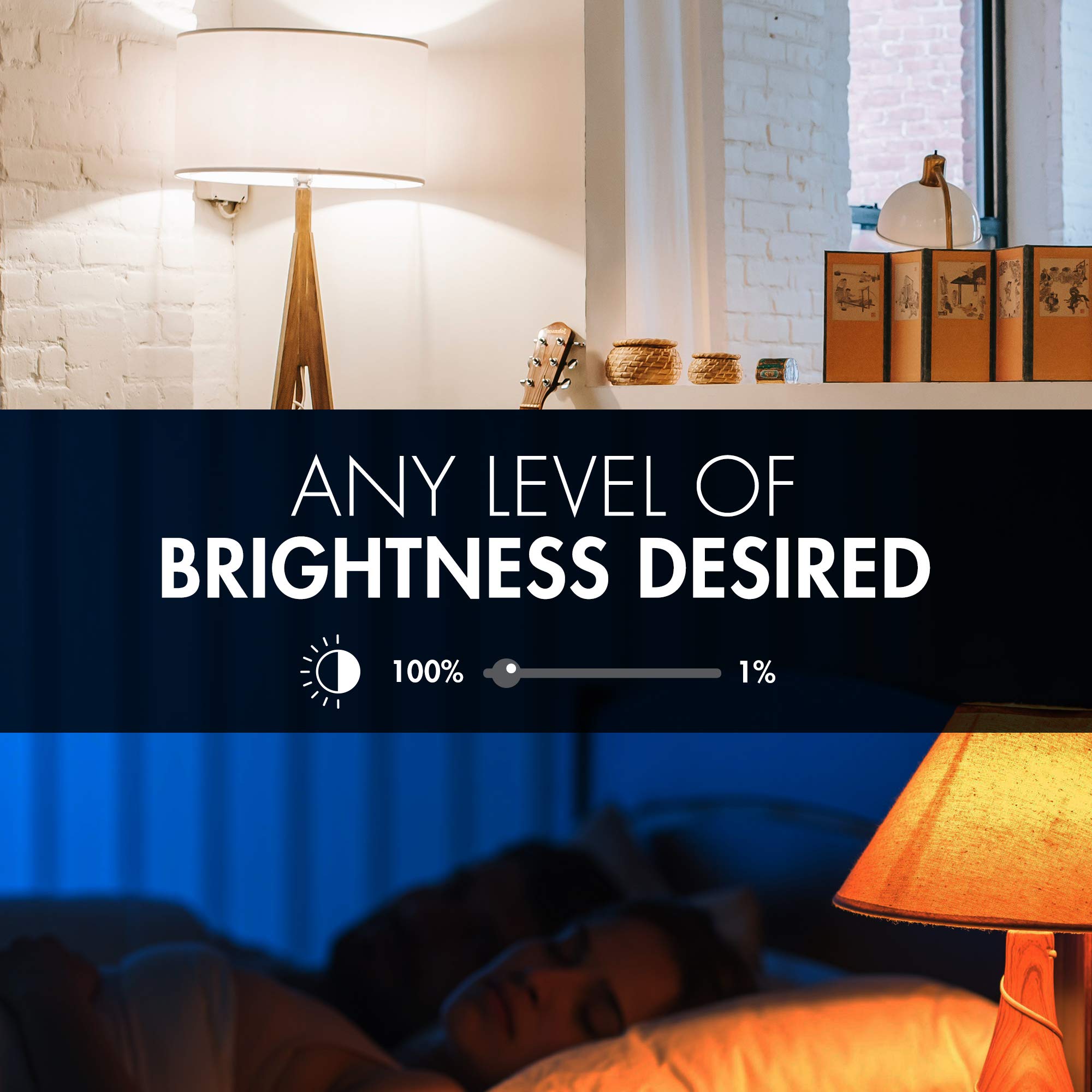 Tenergy 4 Pack Smart WiFi Led Light Bulb with White and Color Changing Light Bulb A19, No Hub Required LED Bulb with APP Compatible with Alexa and Google Home Assistant