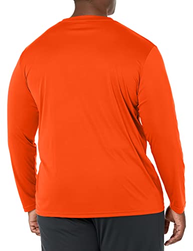 Russell Athletic Men's Long Sleeve Performance Tee, Burnt Orange, X-Large