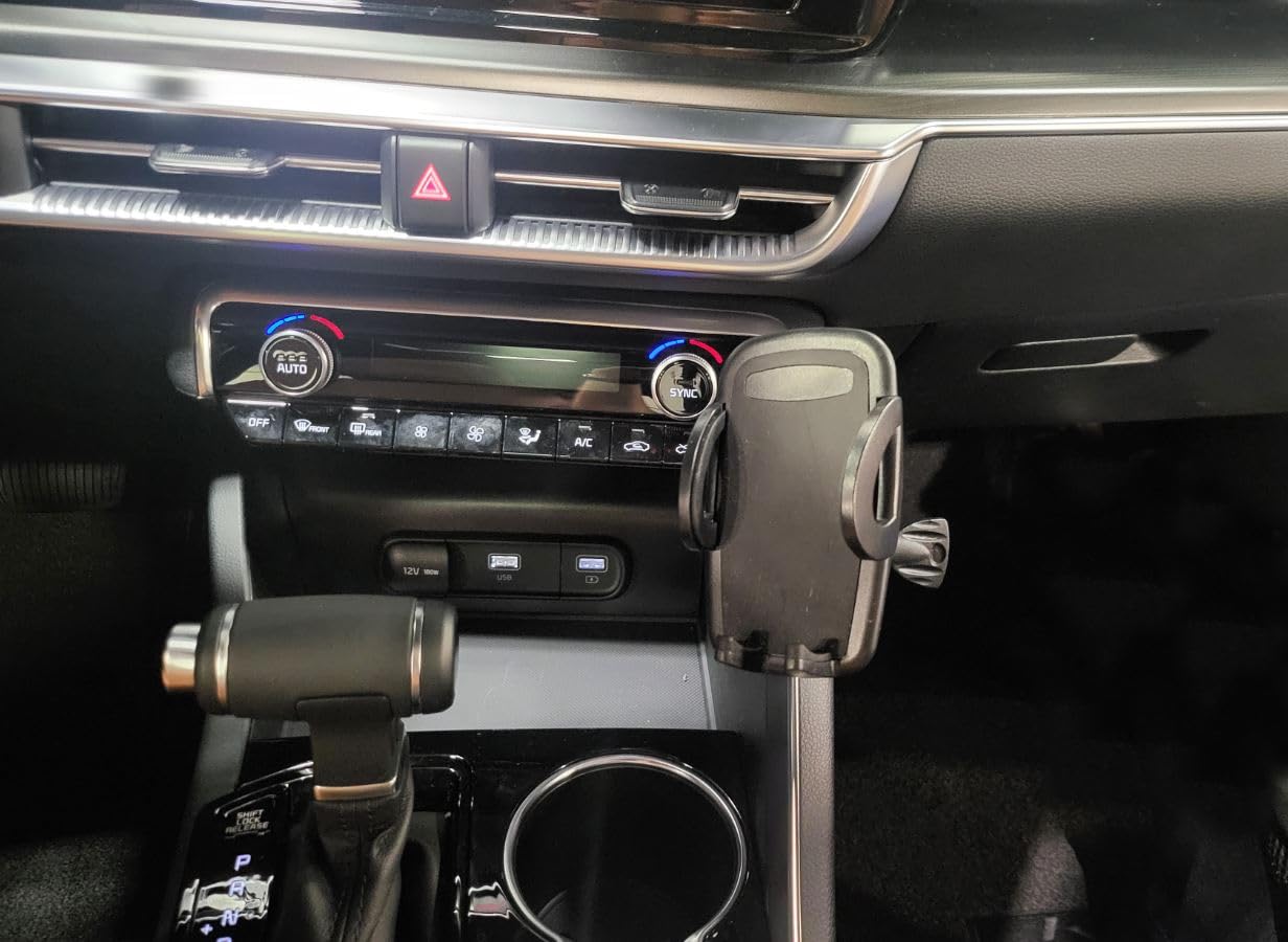 Phone Mount holder compatible with Hyundai Elantra (2021 2022 2023) dashboard | Compatible with Magnetic, magsafe, clamp on, cradle and wireless charger