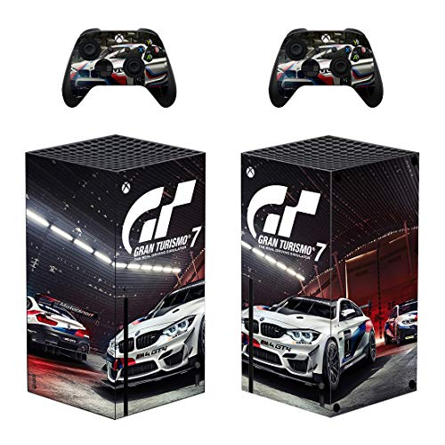 X-box-Series-X Skin Set Vinyl Decal Skin Stickers Protective for X-box-Series-X Console Kinect 2 Controllers - Racing Car (only fit X-box-Series-X )