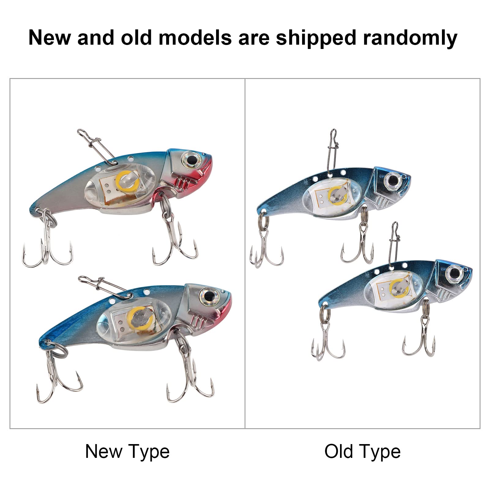 Yeuipea LED Fishing Lure Light,2 pcs LED Underwater Fishing Lure Light Night Lamp Attractor Bait Fish Tool Accessories