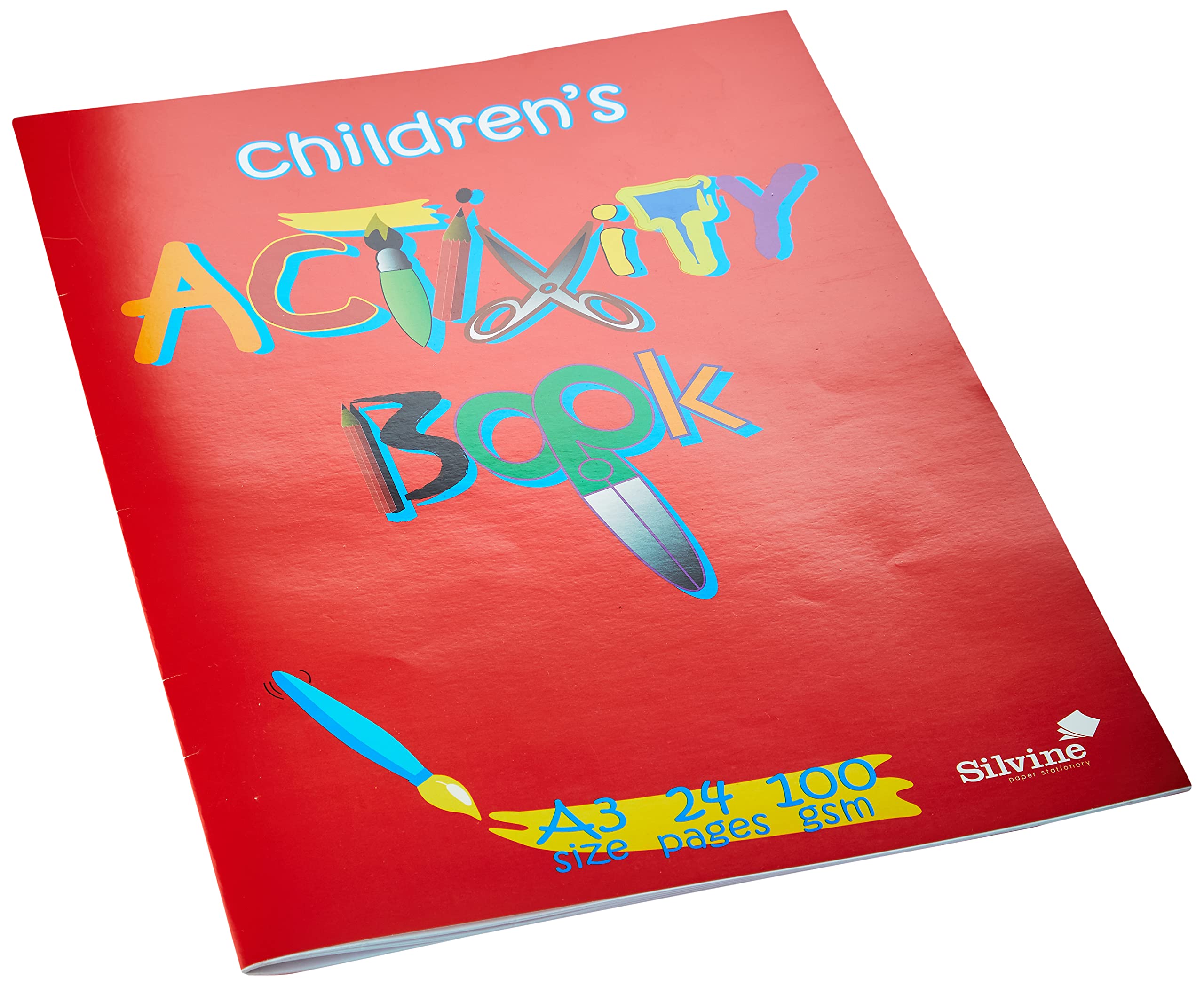 Silvine Activity Book, 420 x 297mm, Red