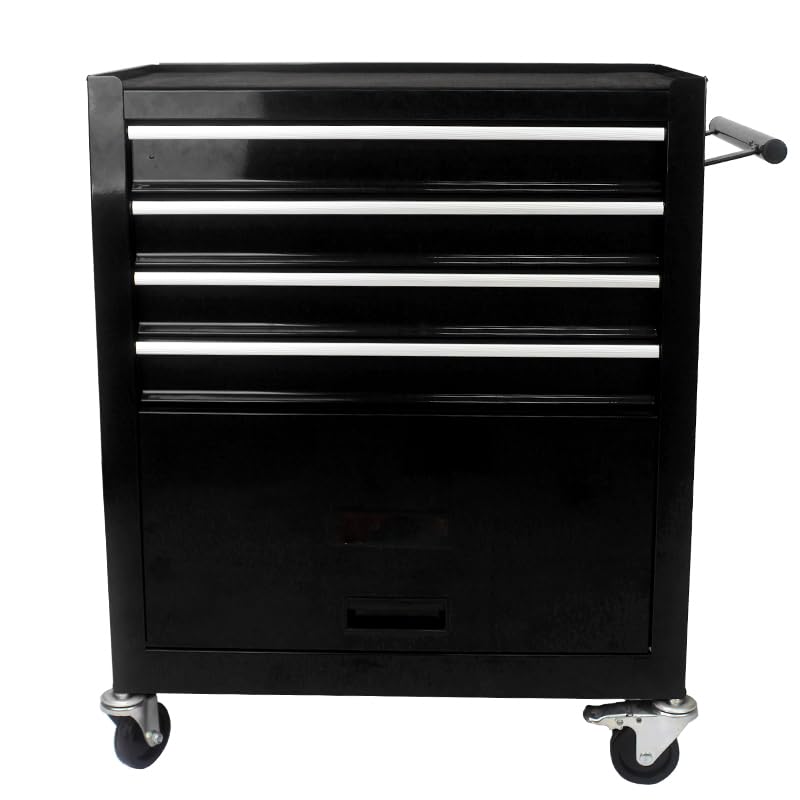 PULLAFUN 4 Drawers Tool Chest on Wheels, Rolling Tool Box Tool Storage, Multifunctional Tool Cart for Workshop Garage Warehouse Repair Shop