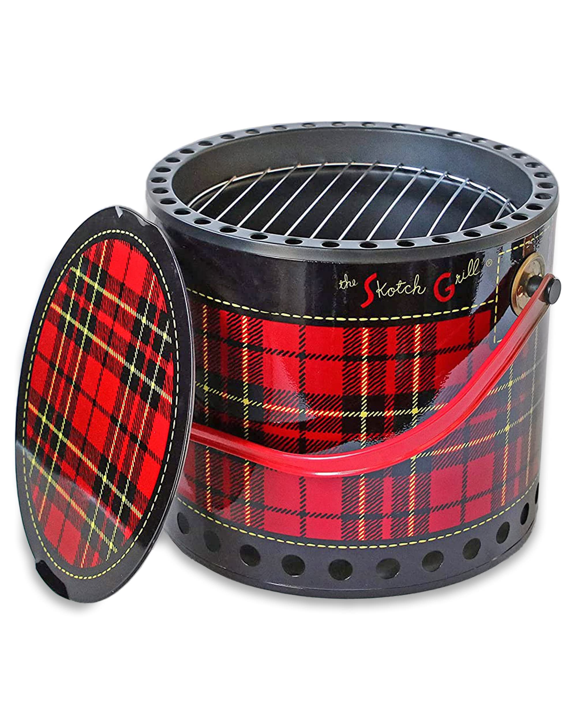 Skotch Kooler Portable Grill, Small & Sturdy Firepit and Mini Grill with Premium Features, Perfect for Tailgating, Camping, Beach or Picnics (13โ W x 11.5โ H)