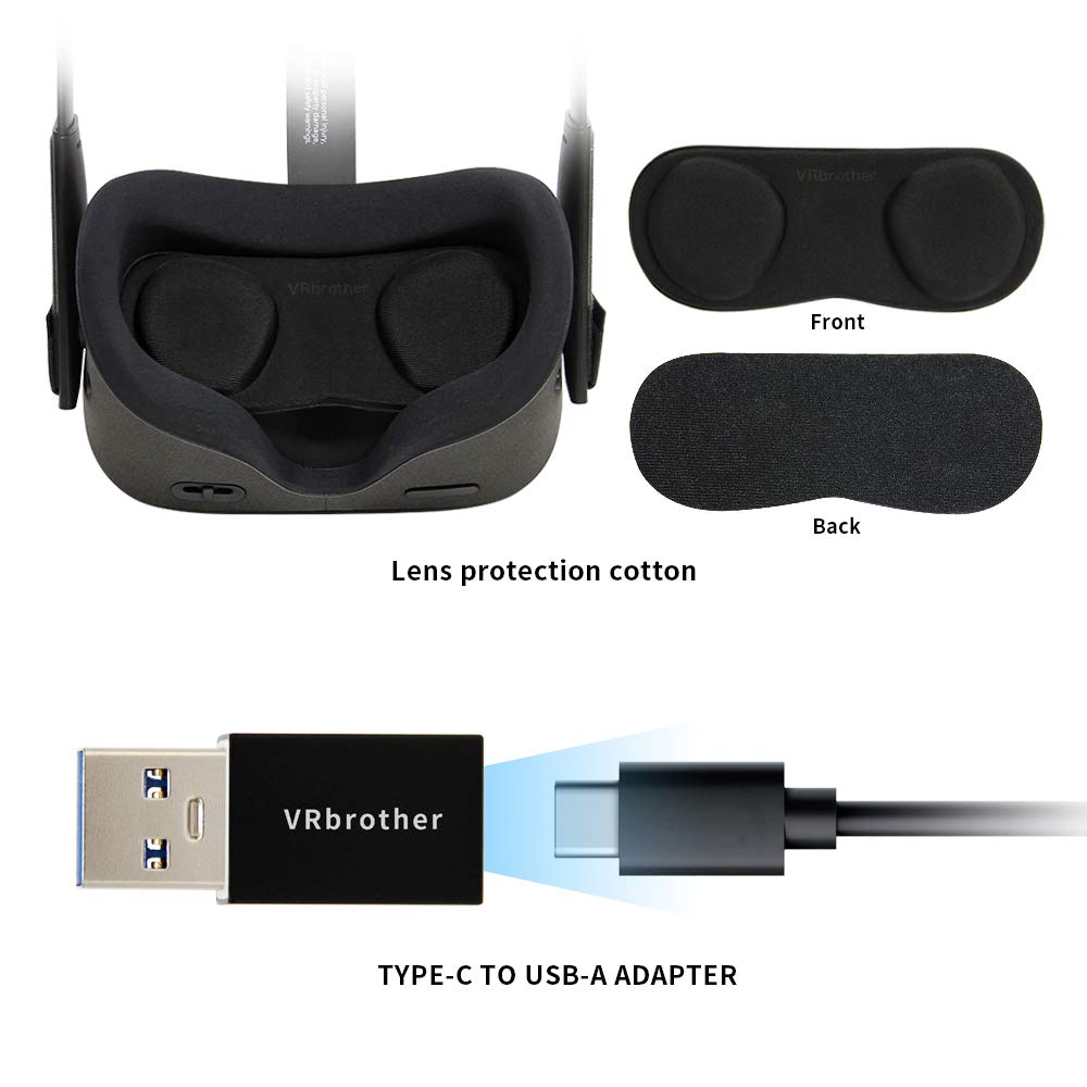 VRbrother Newer Version Controller Silicone CoverMask for Oculus Quest VR headset handle are reserved for infrared does not interfere with any of the functions comfort suit 8piece set