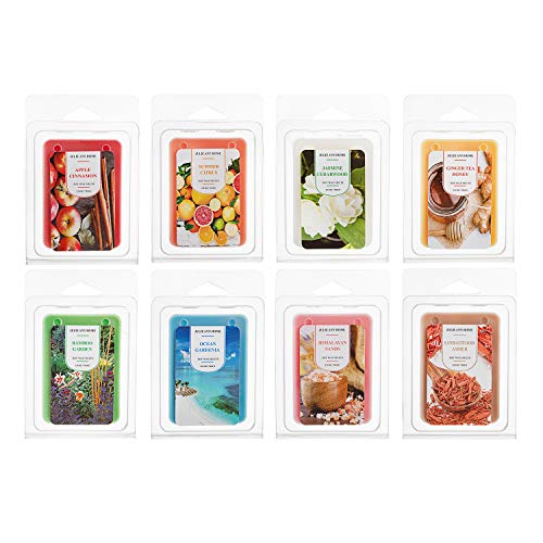 Scented Soy Wax Melts – Set of 8 Assorted 2.5oz Wax Cubes/Tarts | Home Fragrance for Candle Warmers | Bulk Value Pack