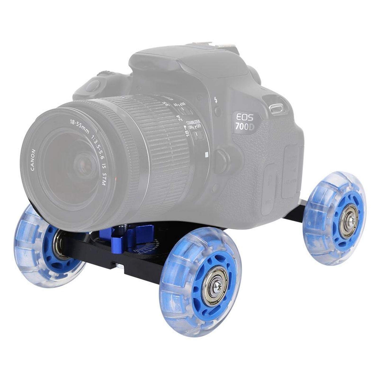 Vingvo Camera Dolly Car, Camera Dolly Roller, Durable Aluminium Alloy Silicone Dslr Skater For Cellphone Dslr Camera Action Camera Photographers