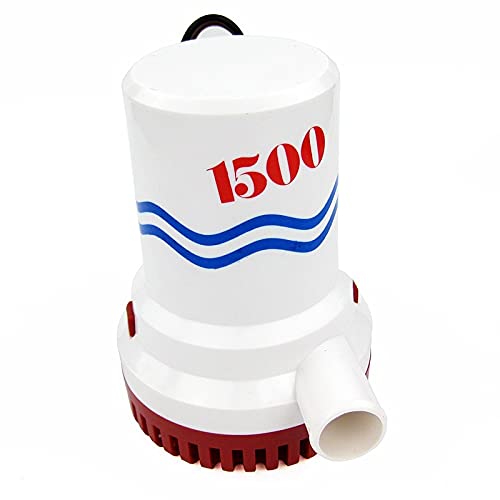 XuuSHA Hand Bilge Pump 12V 1500 GPH Boat Bilge Pump DC Submersible Water Pump Bilge Pump Automatic