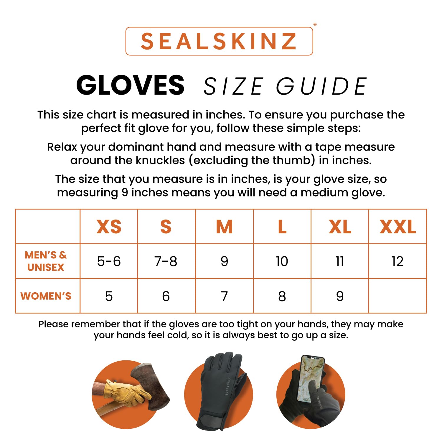 SEALSKINZ Unisex Waterproof All Weather Ultra Grip Knitted Gauntlet Glove, Black, Medium