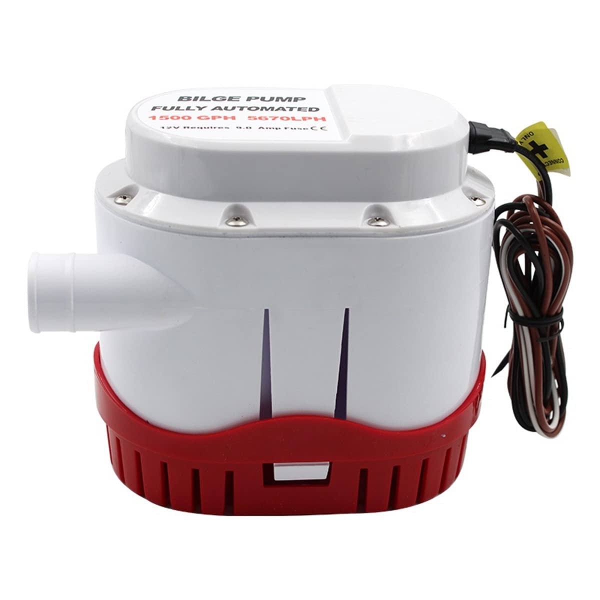 XuuSHA Hand Bilge Pump 1500GPH 12/24V DC Bilge Pump Submersible Bilge Pump Automatic (Color : 24V)