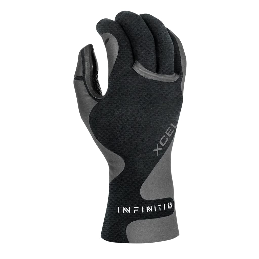 XCEL Unisex Infiniti 5 Finger Glove 3mm (Black, Large)