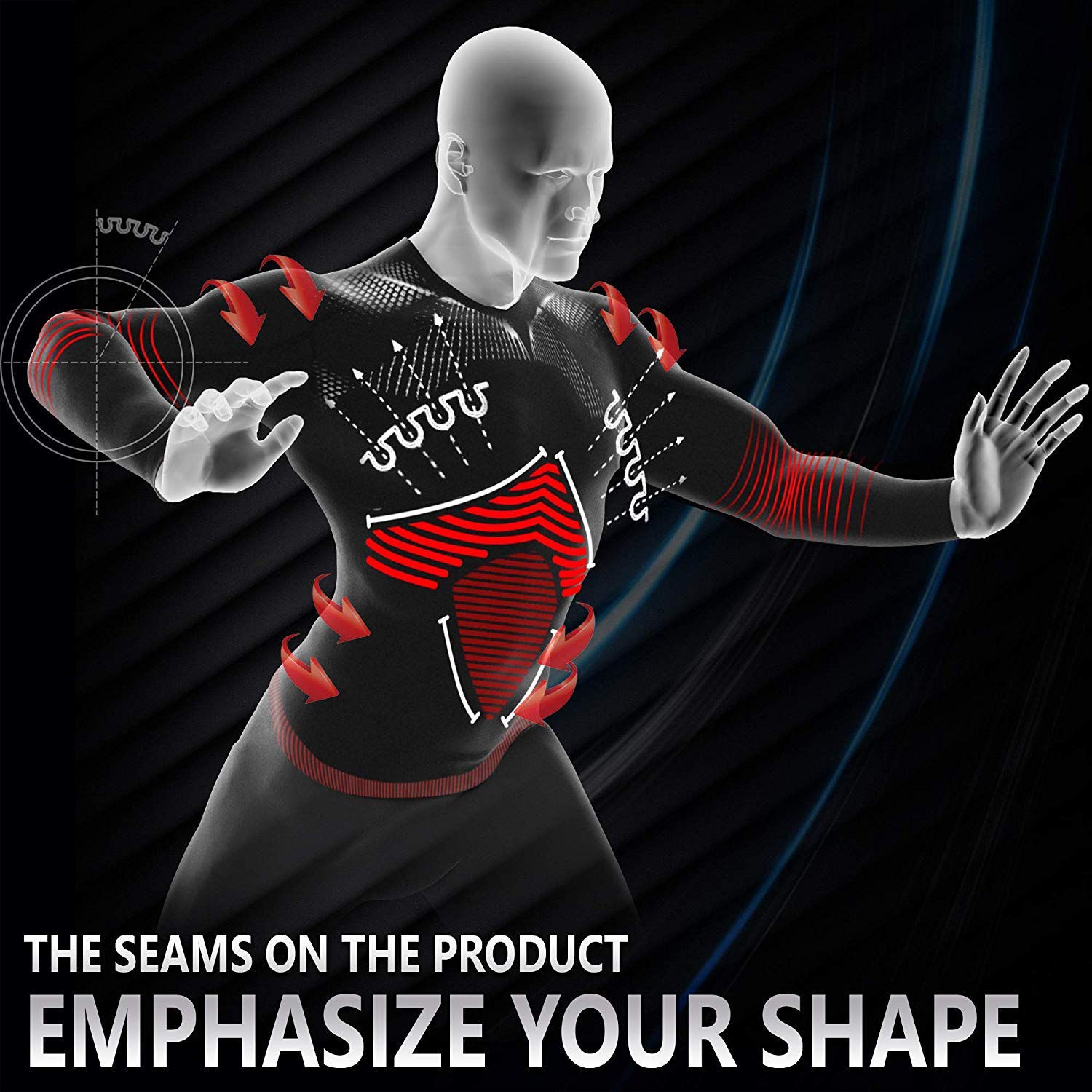 Self Pro Men Thermal Compression Athletic Sports Ultra Soft Fleece Lined Long Sleeve Cold Weather Winter Warm Base Layer Top (Black, XX-Large)