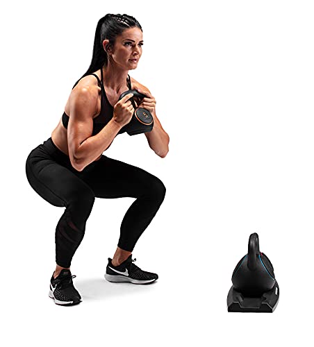 Weider Power Kettlebell Kit with 5 lb, 10 lb, and 15 lb. Kettlebells Included, Black