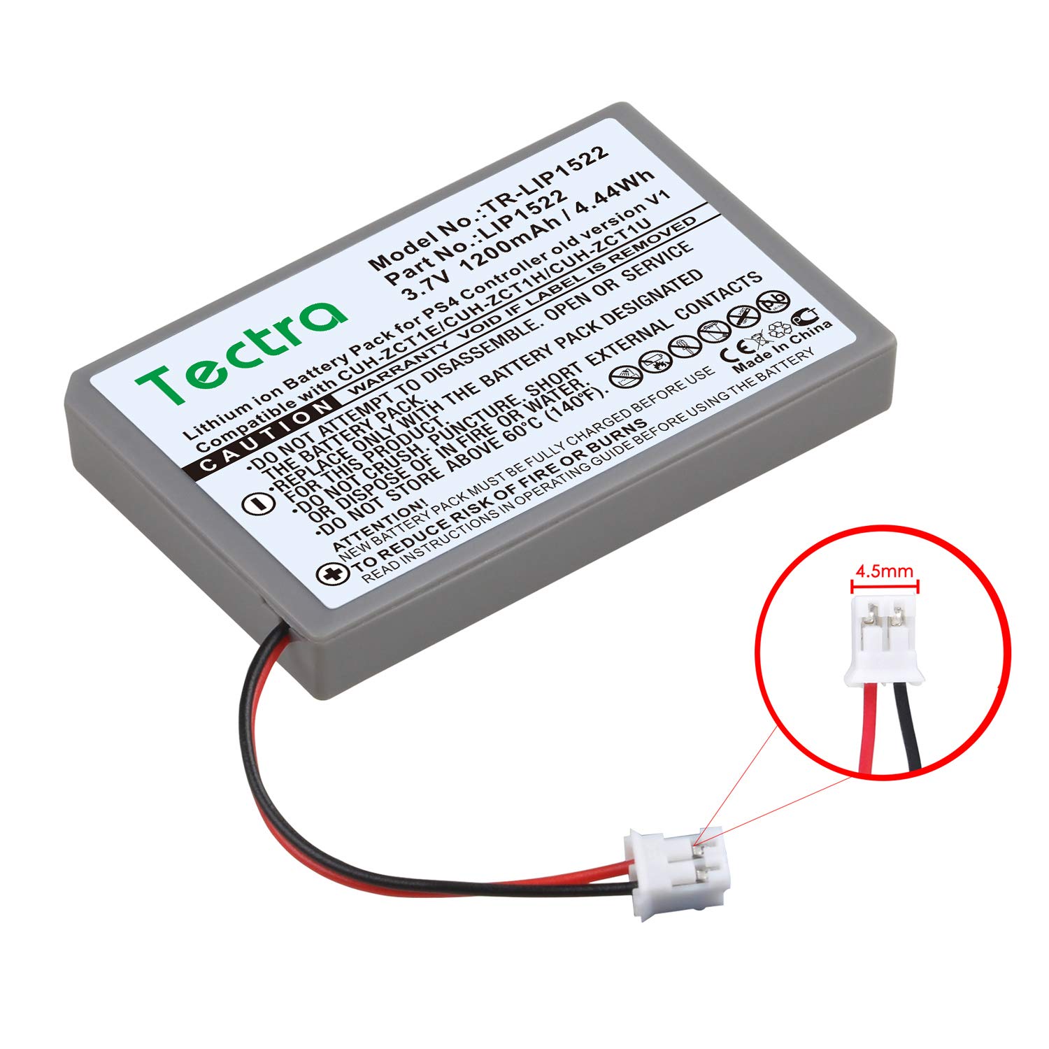 Tectra 1200mAh LIP1522 Replacement Li-ion Battery + Tools for Sony PS4 Playstation 4 Wireless Dual Shock Controller CUH-ZCT1E CUH-ZCT1U