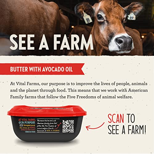 Vital Farms Butter with Avocado Oil, Spreadable, 7 oz