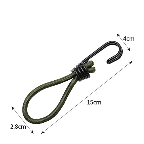 UXZDX CUJUX 4Pcs Outdoor Elastic Tent Bungee Rope Camping Canopy Luggage Stretch Buckle Ground Nail Strap