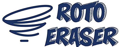 RotoEraser | Drill Powered Magic Cleaning Eraser Sponges | High Density Melamine Scrubber Pads with Drill Attachment for The Bathroom, Kitchen, Floors, Baseboards, Grout, Magic Marker, Walls & More