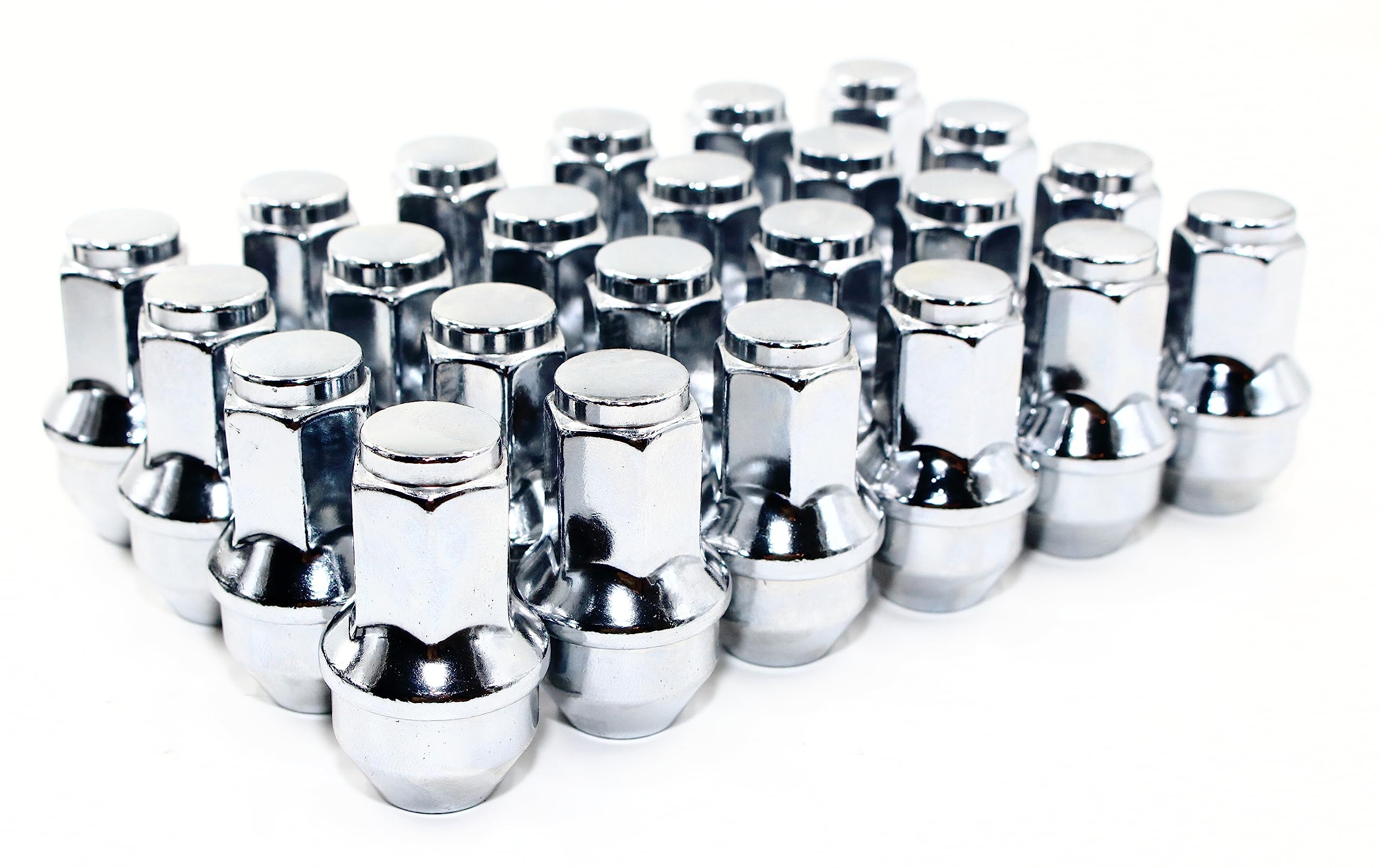 Set of 24 Veritek 14x2.0mm 13/16 Hex 2 Inch Chrome OEM Factory Style Large Acorn Seat Lug Nuts for Ford F-150 Expedition Lincoln Navigator Factory Wheels