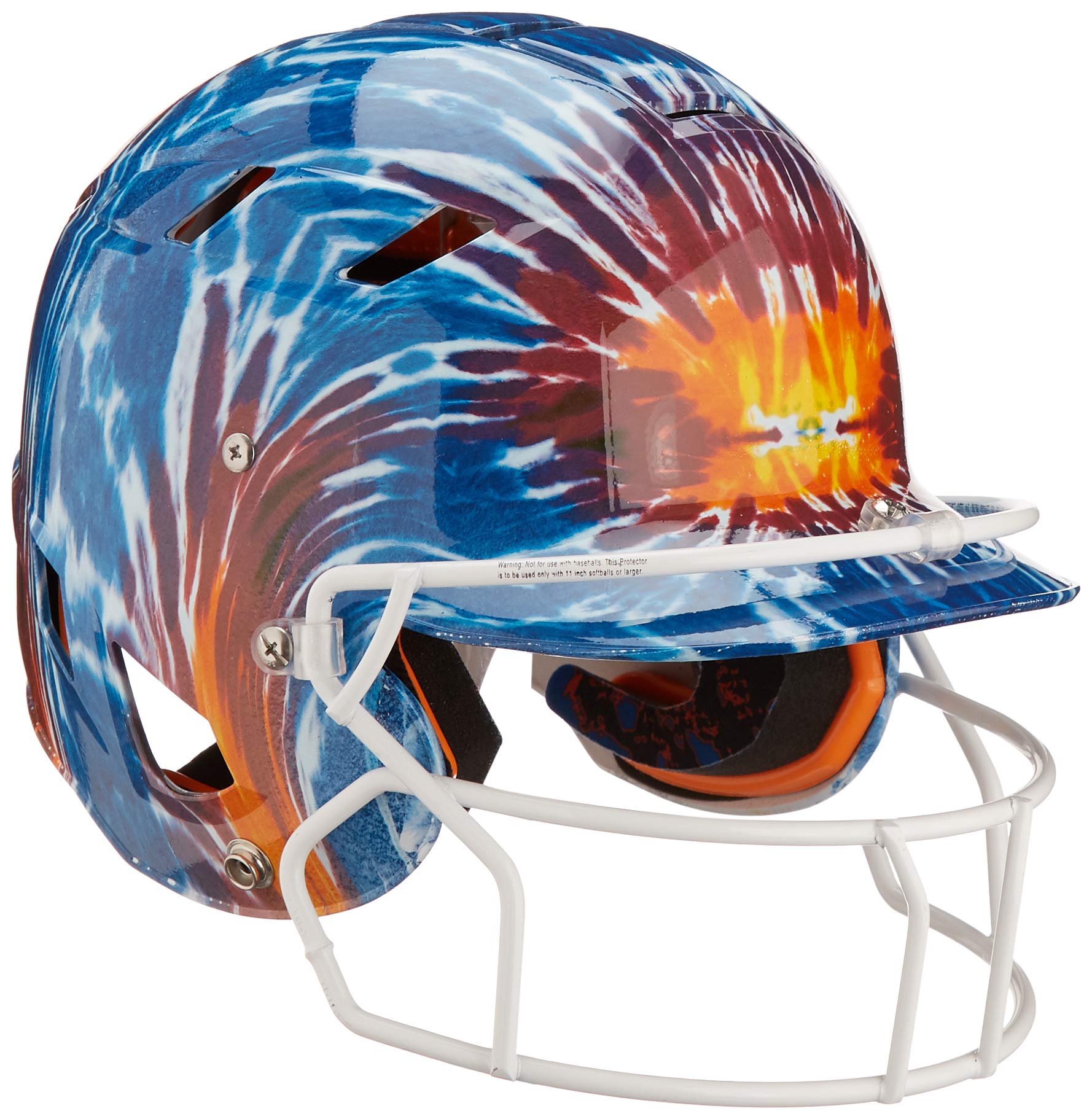 Schutt Sports AiR 4.2 Youth Softball Batting Helmet, White/Tie Dye