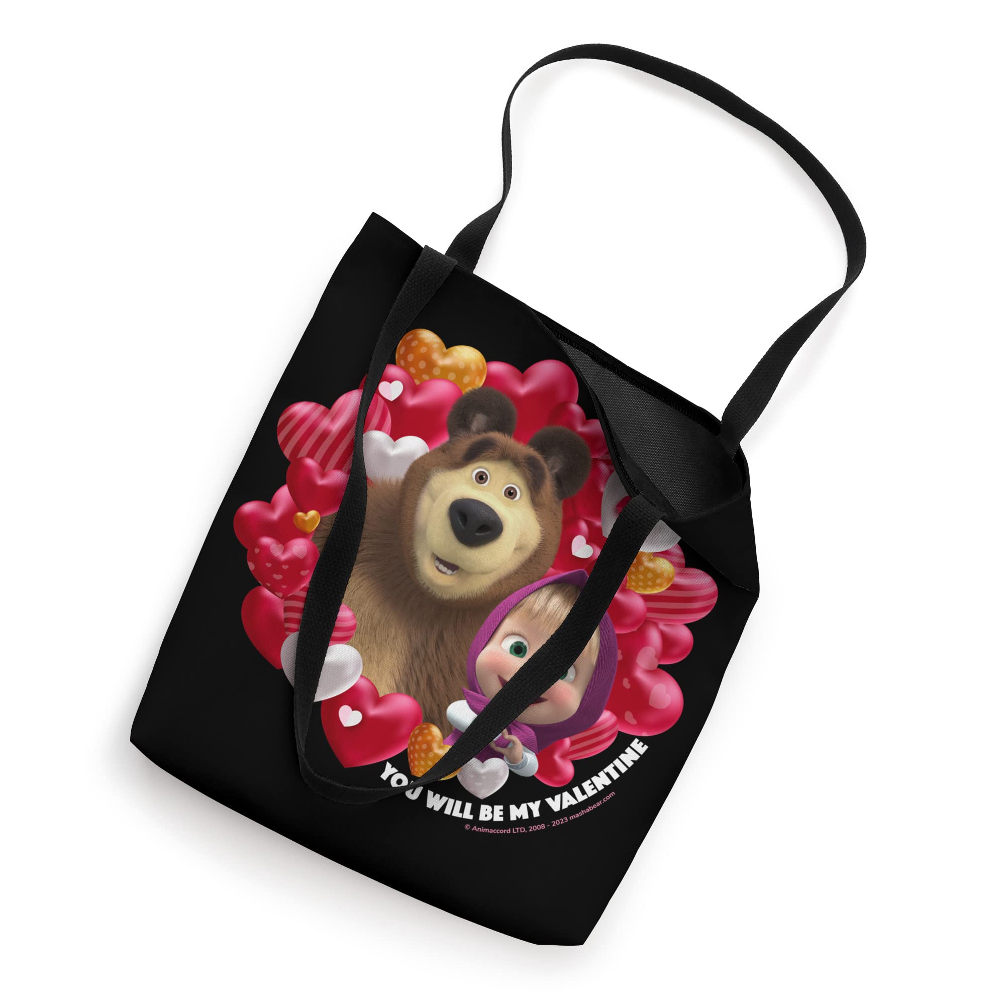 You will be my Valentine, Bear! Masha and the Bear Tote Bag