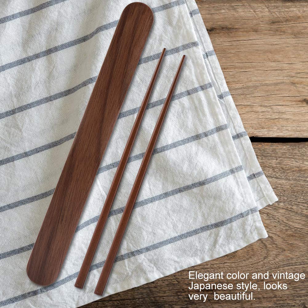 Wooden Chopsticks Set, Wooden Reusable Chopsticks Set with Chopsticks Case Easy to Carry Eco-friendly