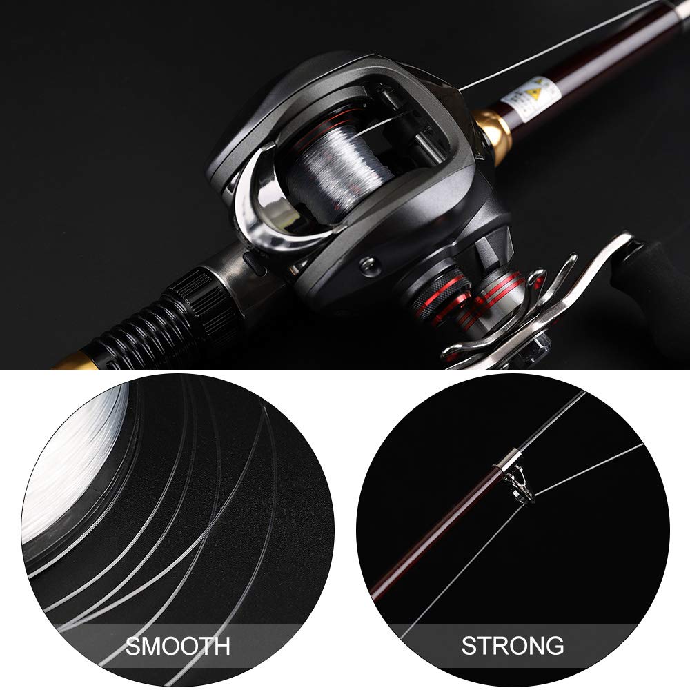 SKYSPER Monofilament Fishing Line, Highly Abrasion Resistant Nylon String Fluorocarbon Strong Fishing Wire 1000m/1094 Yard Zero Stretch Ultra-Thin Diameter Superline