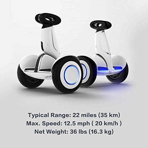 Segway Ninebot S Plus Smart Self Balancing Transporter - Pro Hoverboard for Adults & Kids Gift - Intelligent Following Robot - UL 2272 Certified, White