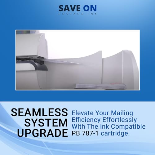 Save On Postage Ink Compatible PB 787-1 Red Postage Machine Ink - Cartridge for Sendpro P/Connect+ Series Mailing System, 787-1 Extra High Yield Red Ink Cartridge - Postage Meter Cartridge