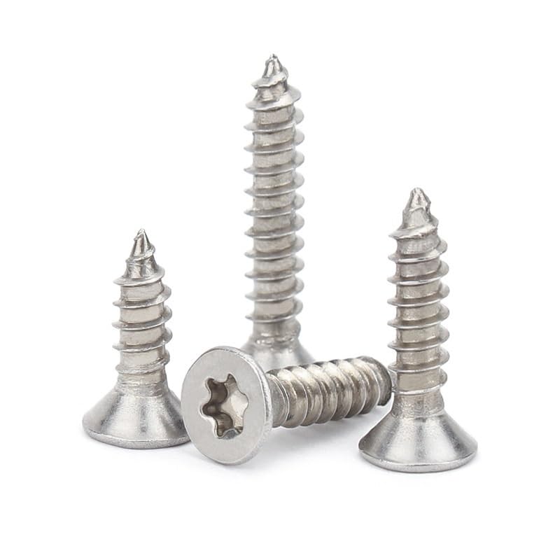 RAKTDA Hexagon Socket Screws 10pcs 304 Stainless Steel Screws Flat Head Hexagon Screws Countersunk Head Self-Tapping Nails Anti-Theft (Size : M5*12)