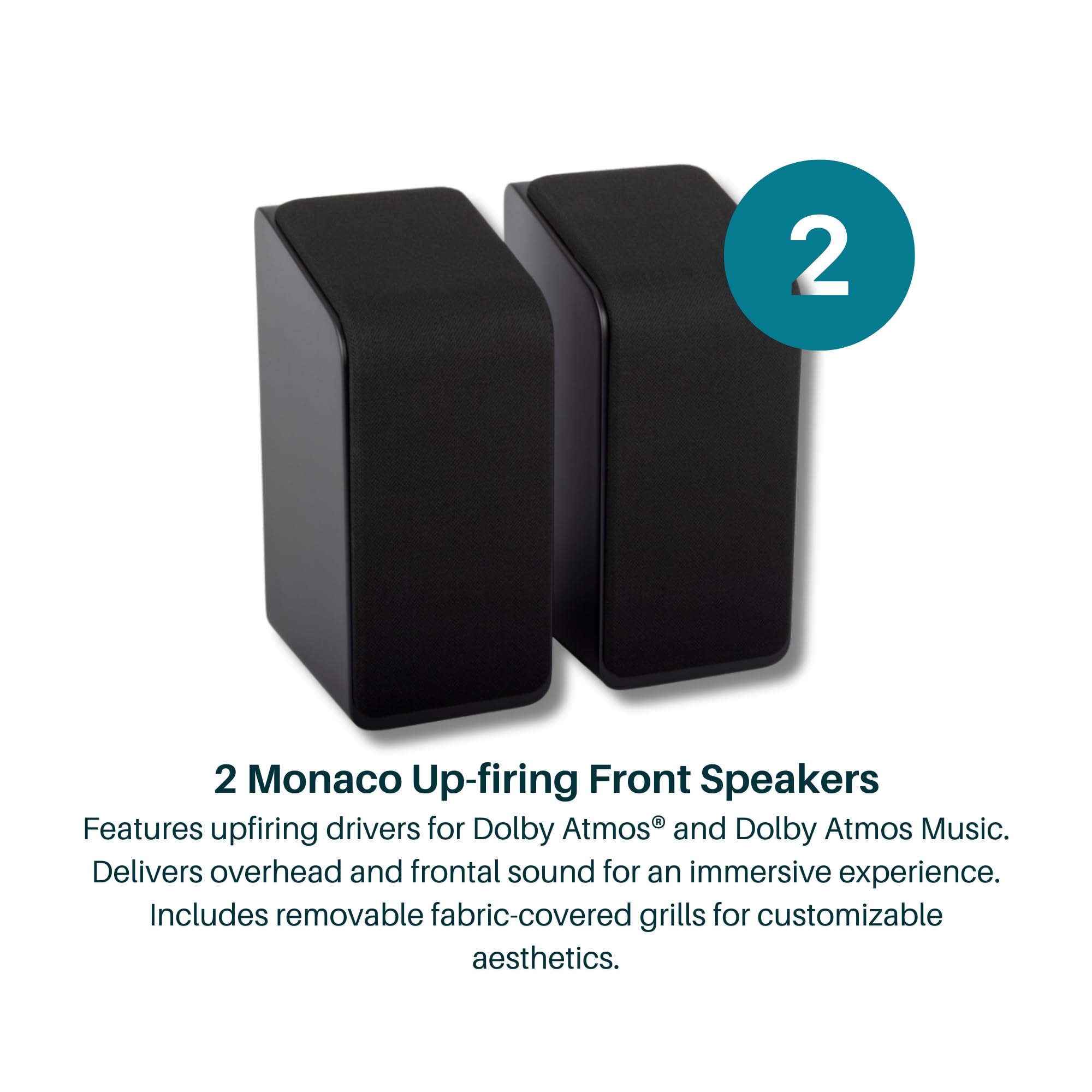 Platin Monaco 5.1.2 Home Theater System - Wireless Surround Sound System Upward Firing Speakers - THX Tuned & WiSA Certified