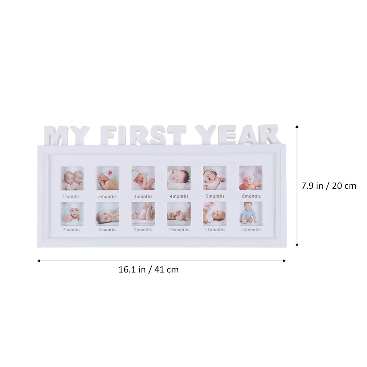 VOSAREA Infant Baby Newborn Photographs Albums My First Year Photo Frame Memorable Keepsake Frame