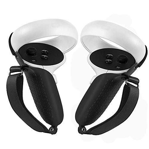 VR Controller Grip Covers for Quest 2 with Handle Elastic Knuckle Straps Protective Skin TPU/Siliconefor Oculus Quest 2