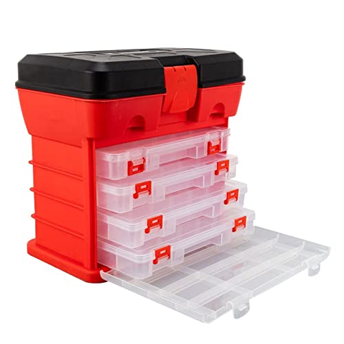 YOUOOK 4 Layers Plastic Box Large Fishing Box Screw Parts Storage Tool Box Storage Fishing Lures Box Accessories Tool Box