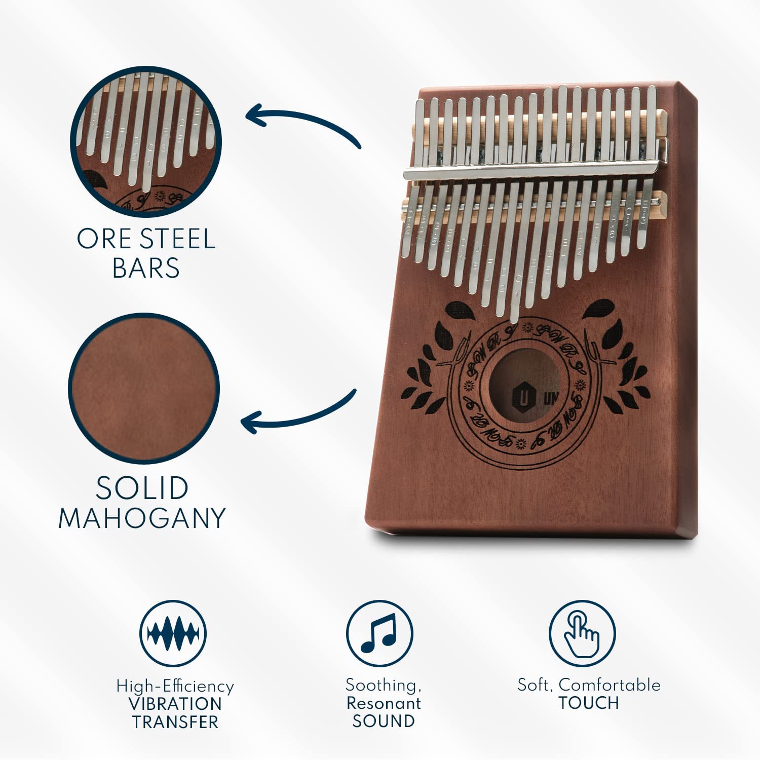 Unokki Natural Kalimba And Chocolate Brown Kalimba