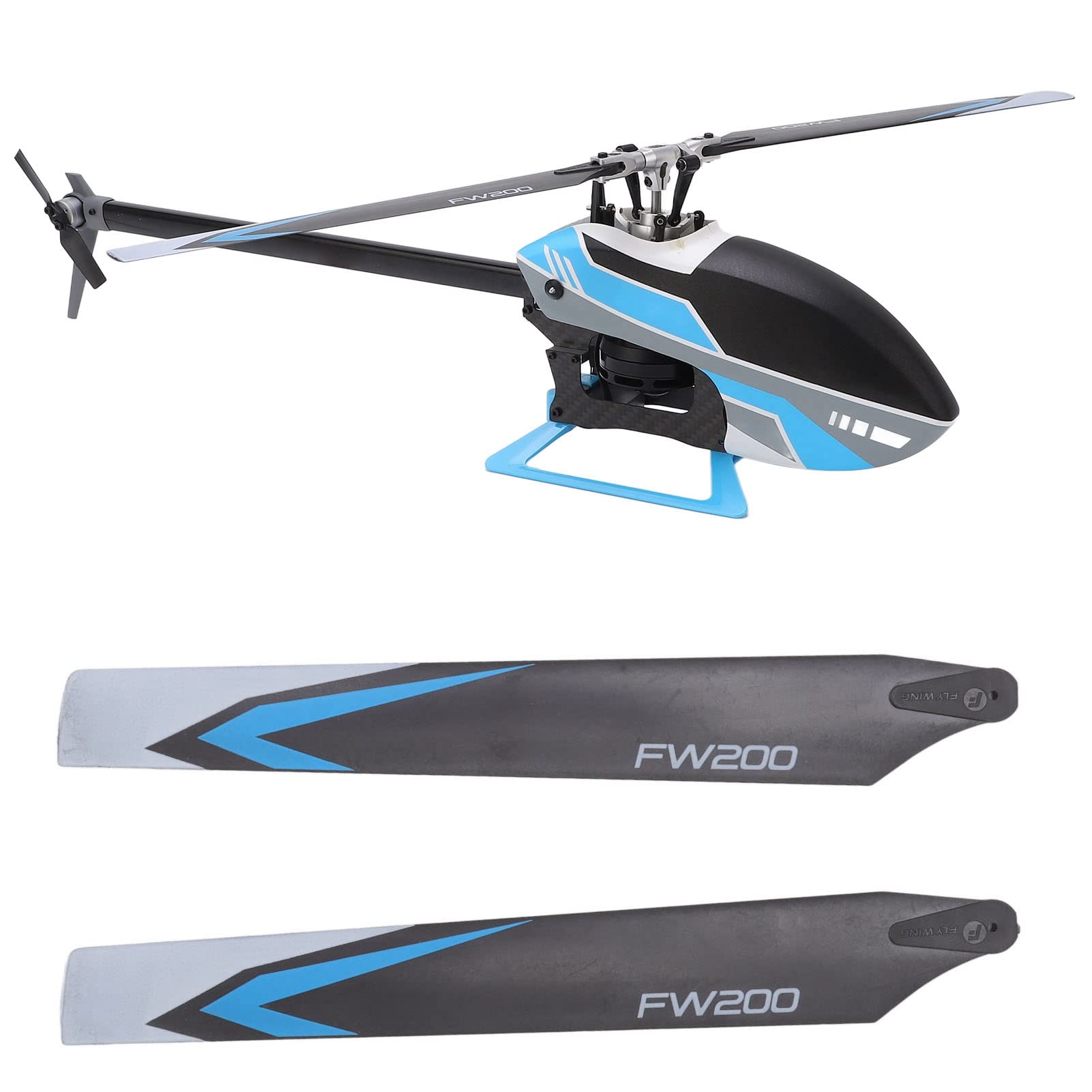 RC Helicopter Propellers,Lightweight High Toughness Remote Control Helicopter Propeller for Fly Wing FW200 RC Helicopter Accessories (Blue)Fuselage Accessories