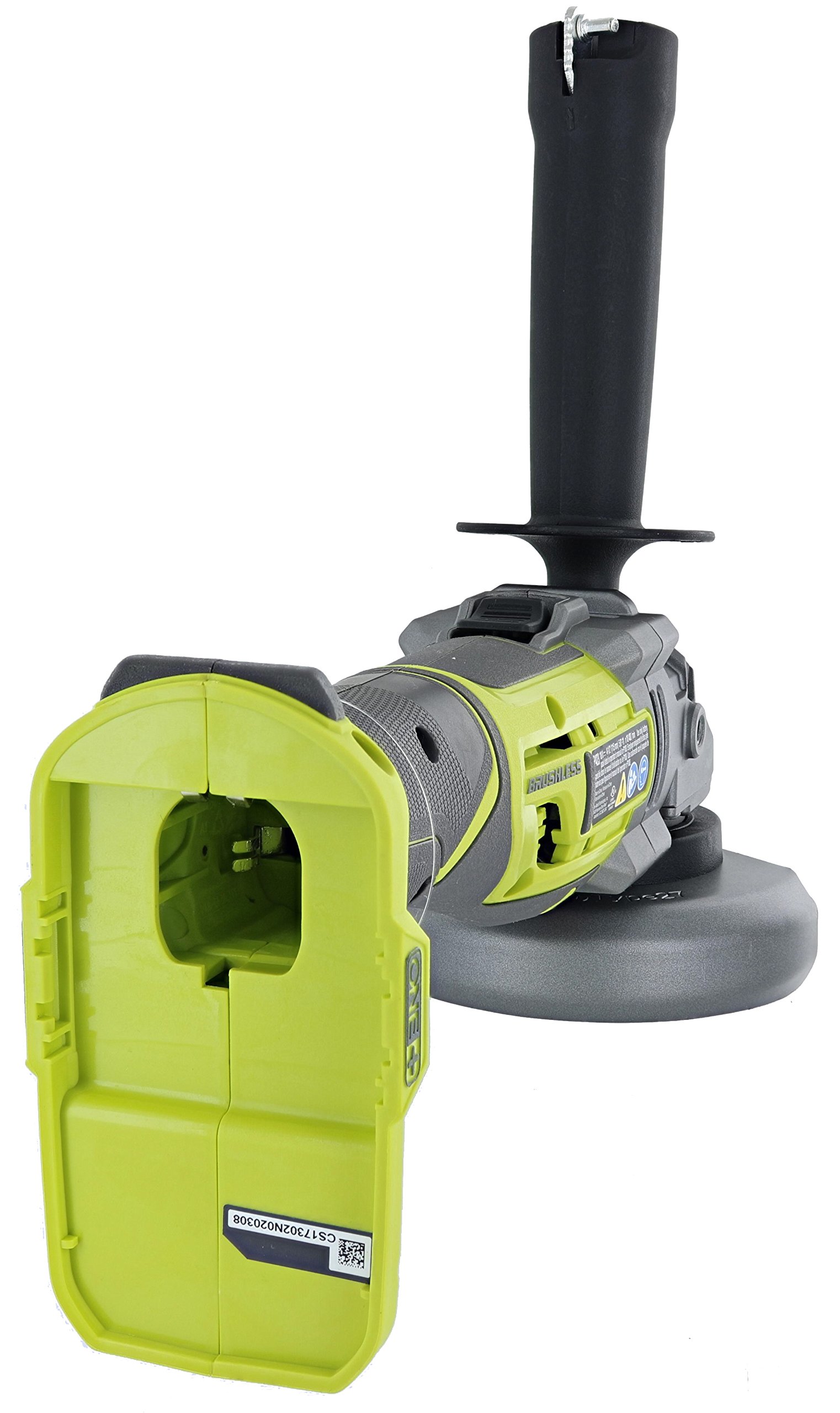 Ryobi P423 18V One+ Brushless 4-1/2" 10,400 RPM Grinder and Metal Cutter w/ Adjustable 3-Position Side Handle and Onboard Spanner Wrench (Battery Not Included, Power Tool Only)