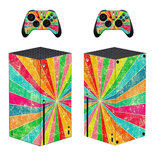 X-box-Series-X Skin Set Vinyl Decal Skin Stickers Protective for X-box-Series-X Console Kinect 2 Controllers - Paysage Color (only fit X-box-Series-X )