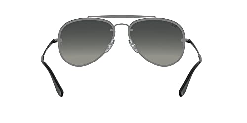 Ray-Ban RB3584N Blaze Aviator Sunglasses, Demi Gloss Black/Grey Gradient Dark Grey, 58 mm