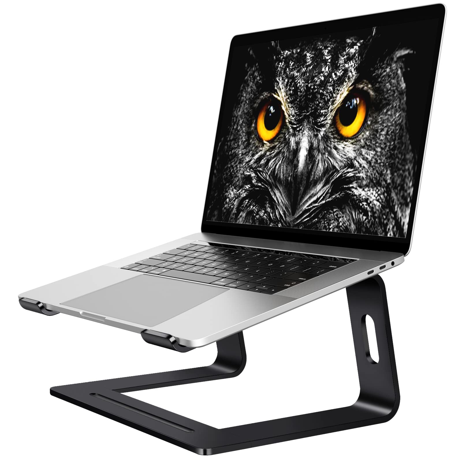 Svarog Laptop Stand, Detachable Computer Stand, Ergonomic Aluminum Laptop Stand for Desk, Laptop Riser Notebook Holder Compatible with MacBook Pro Air, Lenovo, HP, Dell, More 10-17" Laptops (Black)